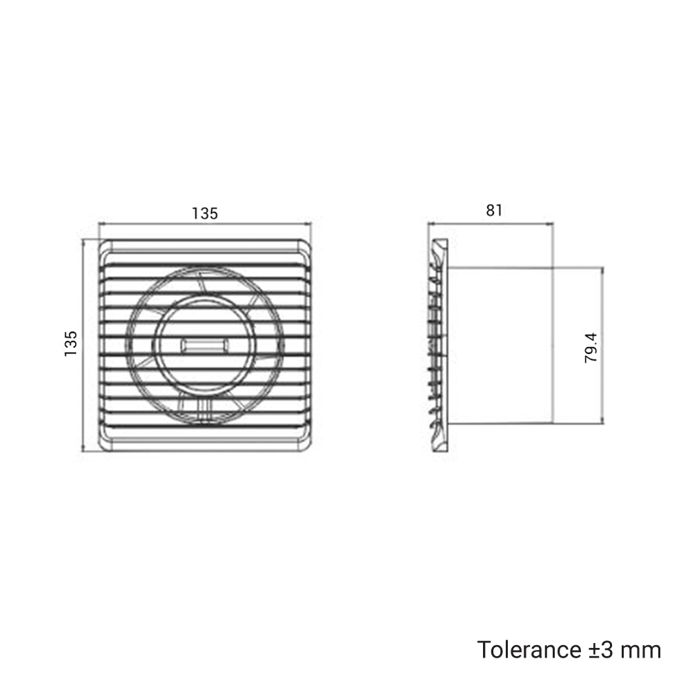 Leiser Badventilator airRoxy PLANET ENERGY Ø 80 mm